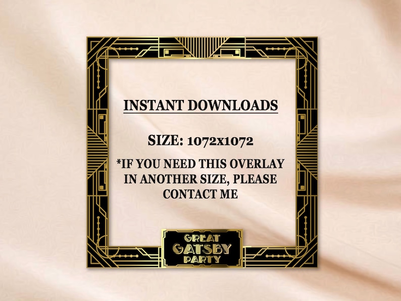 Great Gatsby 360 Photo Booth Overlay 1920s Birthday Party 360 ...