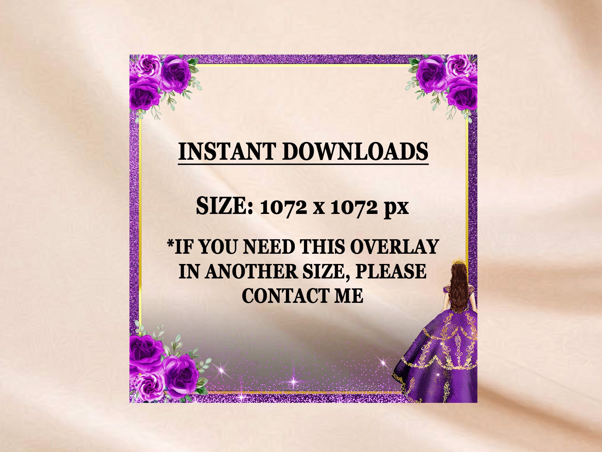 Quinceanera 360 Photo Booth Overlay Sweet 16 360 Photobooth Template ...