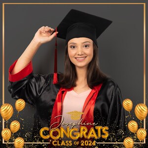 Graduation Party 360 Booth Template Congratulations 360booth Overlay ...