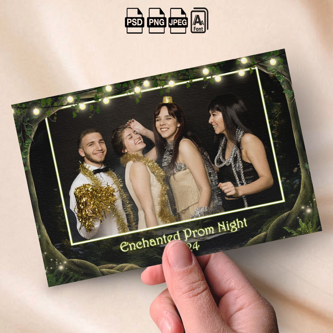 Enchanted Forest Photobooth Template Prom Night Photo Booth Template ...