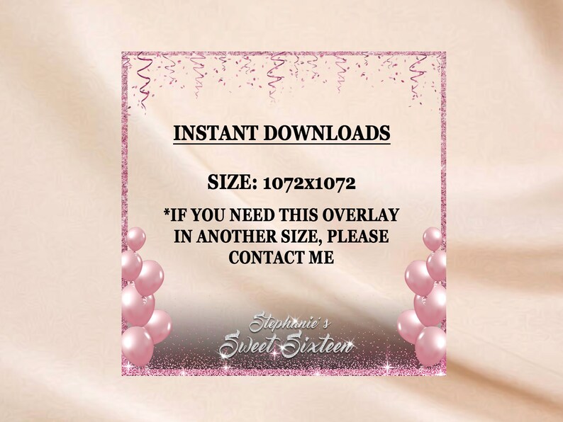 Sweet 16 360 Photo Booth Overlay Sweet Sixteen Birthday Party 360 ...