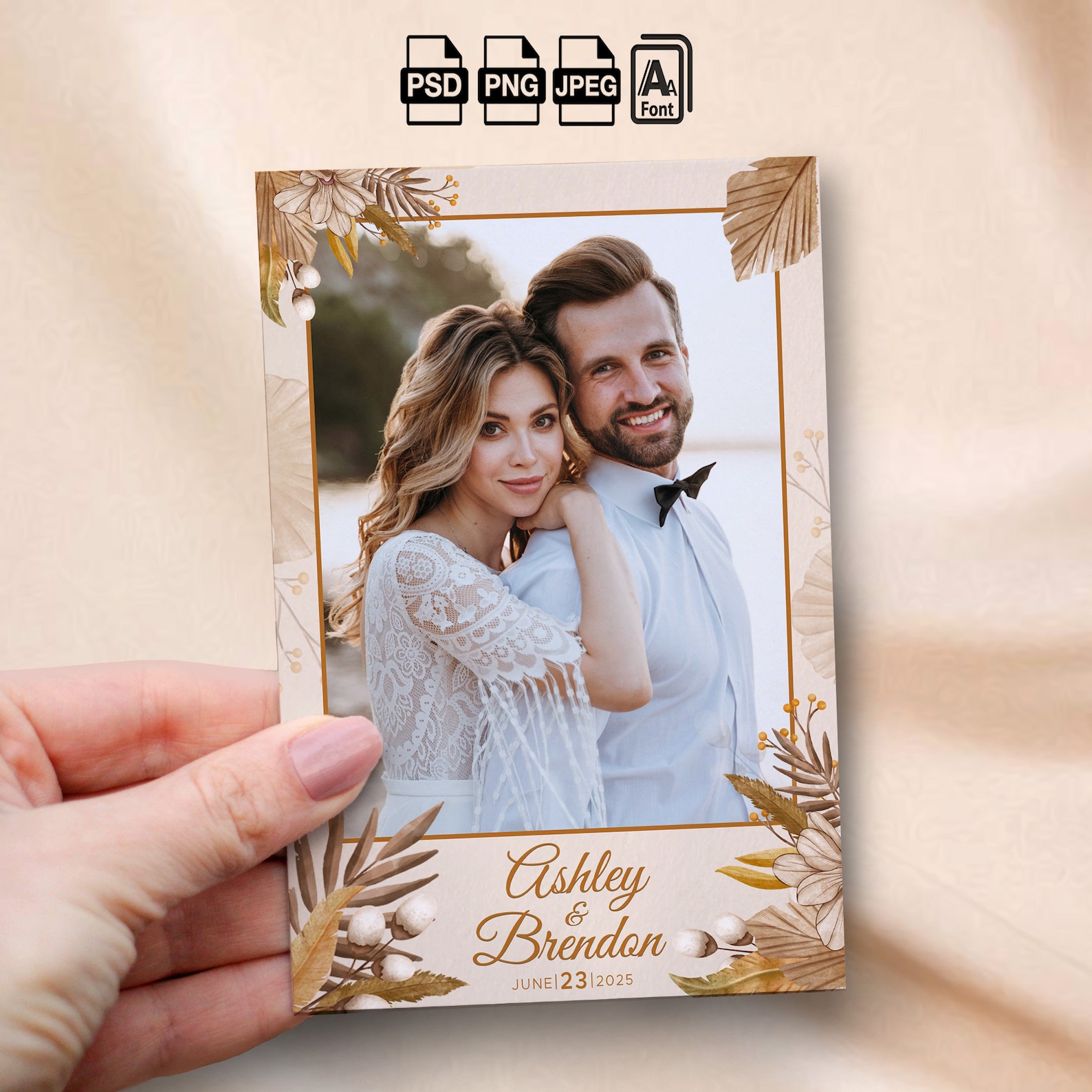 Boho Wedding Photobooth Template Bohemian Photo Booth Overlay 4x6 Photo ...