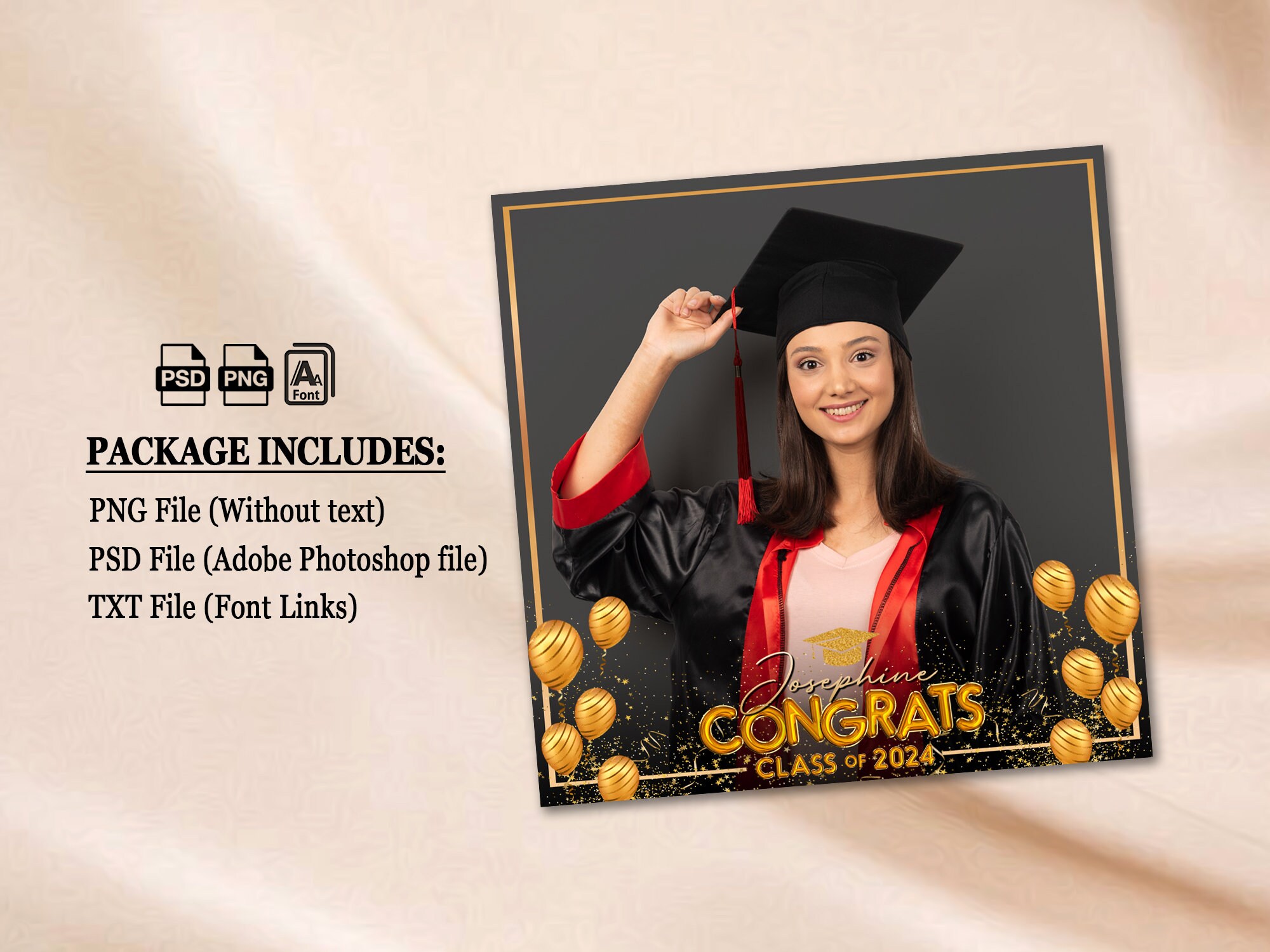 Graduation Party 360 Booth Template Congratulations 360booth Overlay ...
