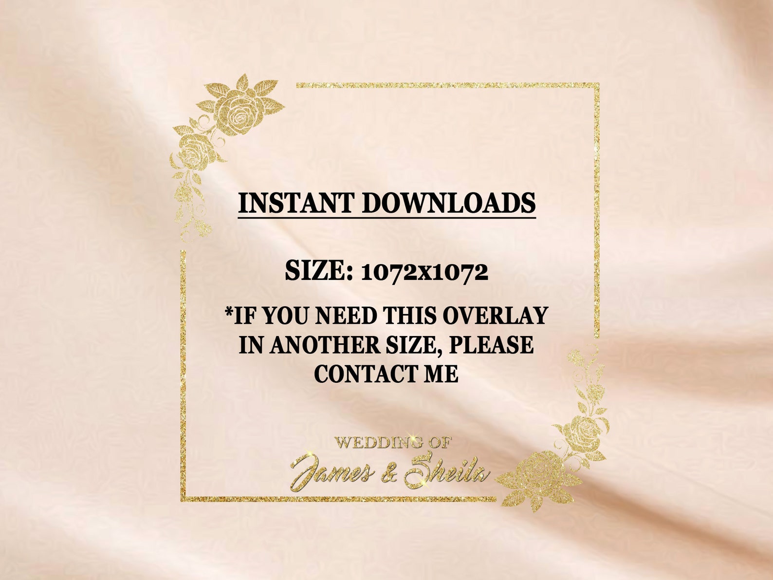 Wedding Party 360 Photo Booth Overlay Gold Frame 360 Photobooth ...