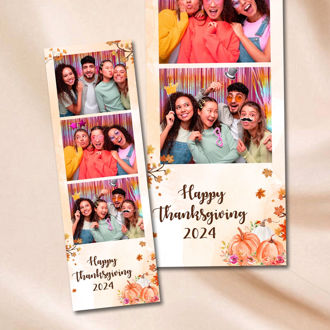Thanksgiving Photobooth Template Autumn Wedding Photo Booth Template ...