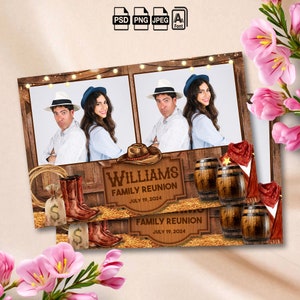 Cowboy Party Photobooth Template Rodeo Photo Booth Template Wild West ...