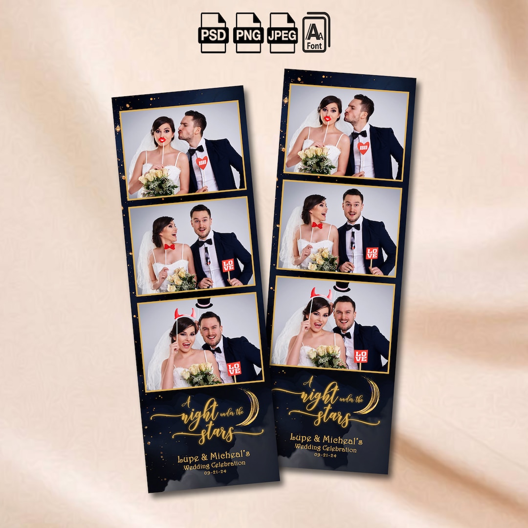 Starry Night Photobooth Template A Night Under the Stars Photo Booth ...