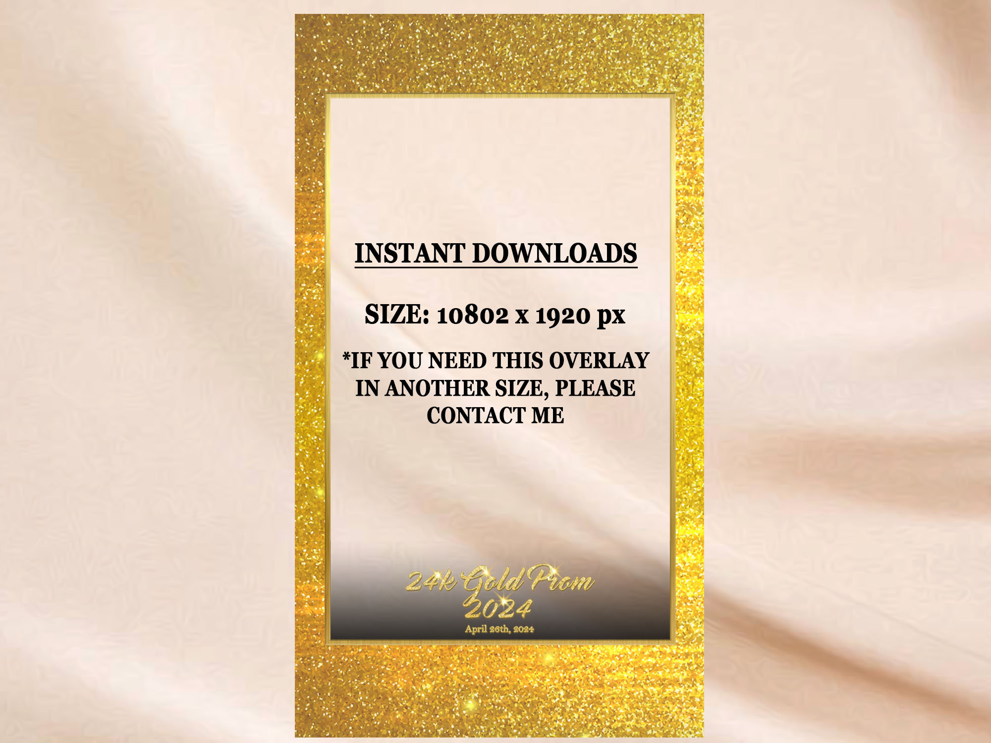 Gold Prom 360 Photo Booth Overlay Prom Night 360booth Overlay ...