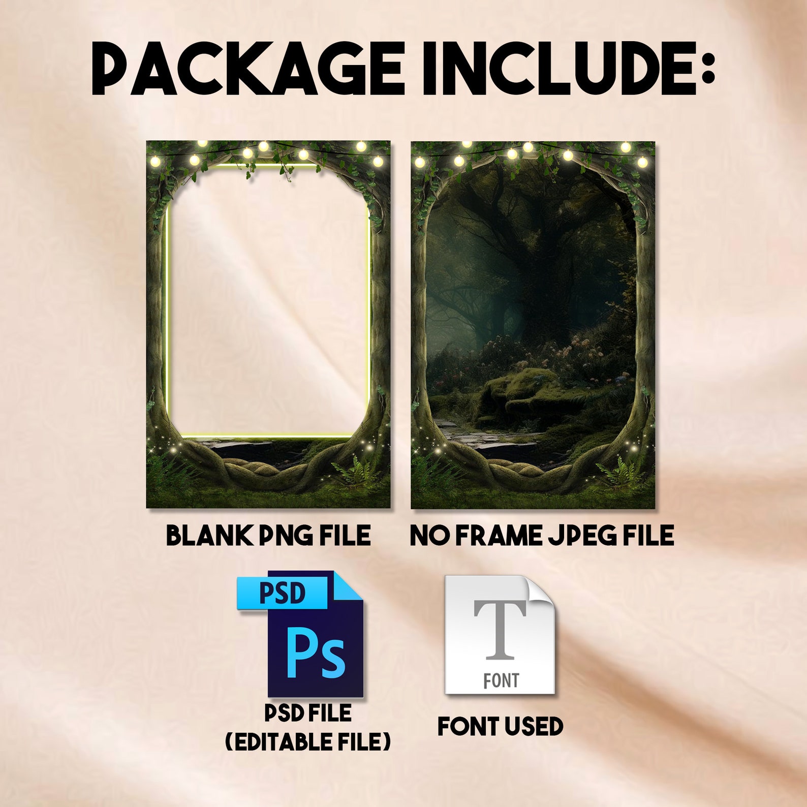 Enchanted Forest Photobooth Template Prom Night Photo Booth Template ...