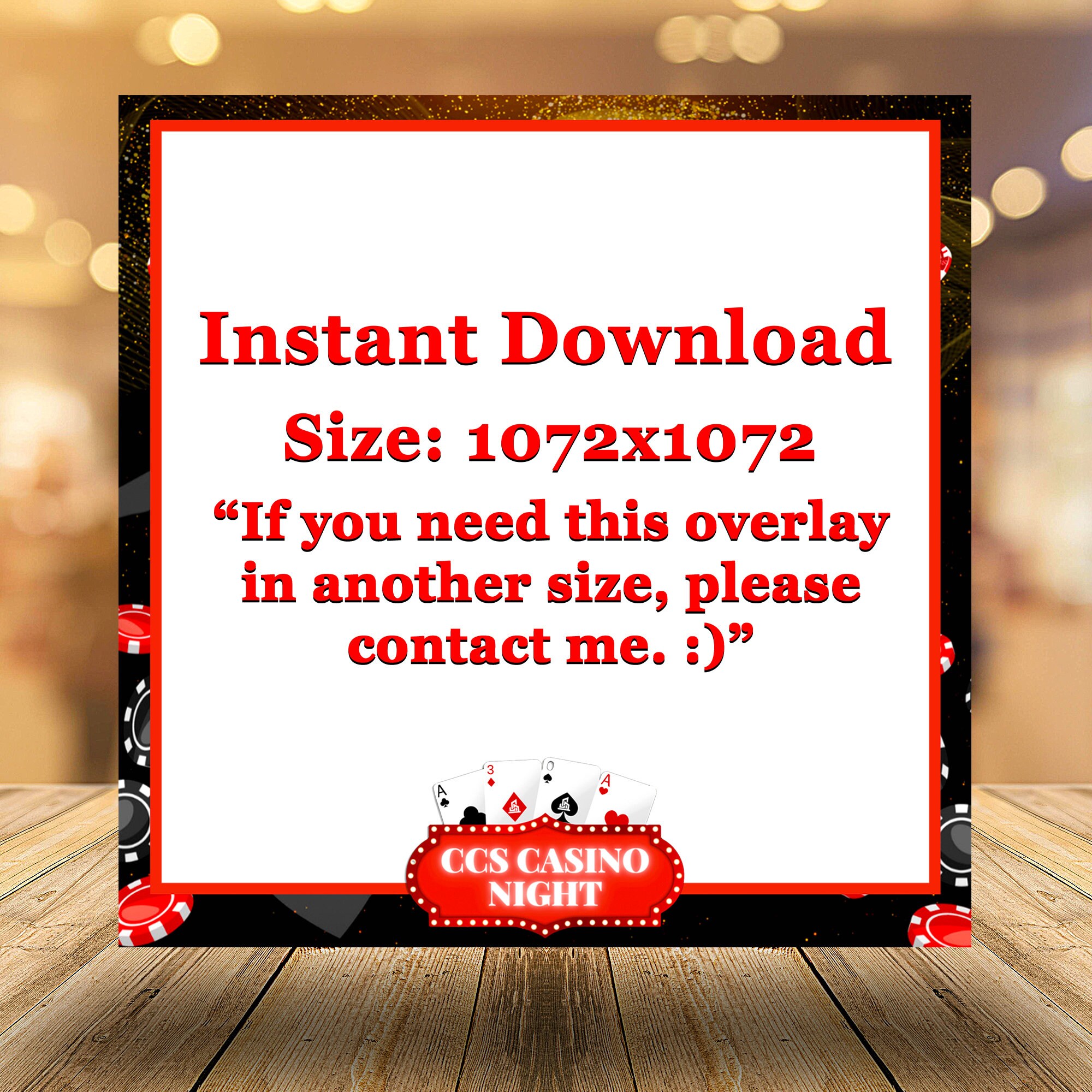 Casino Night Party 360 Booth Template, Casino 360booth Overlay, 360 ...