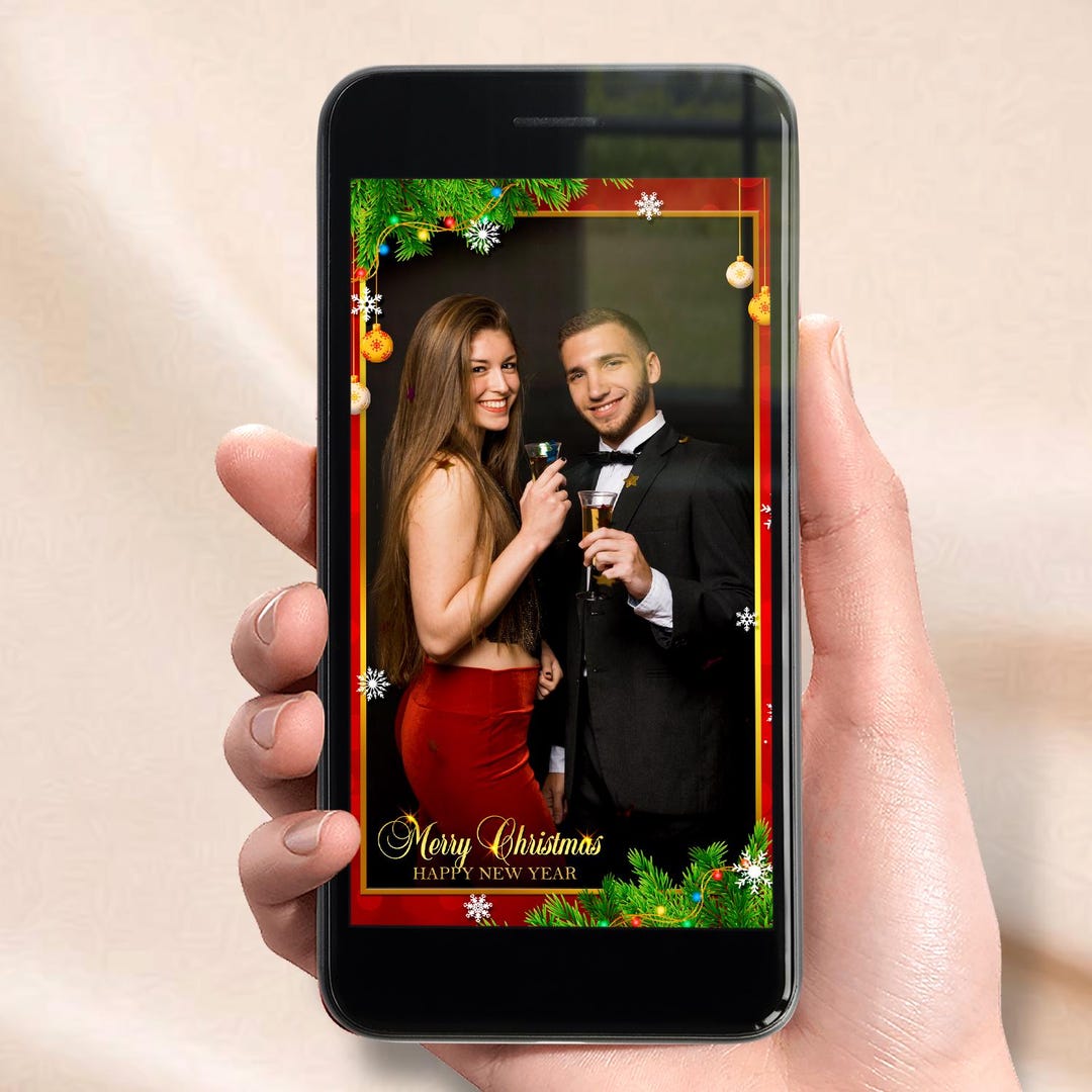Christmas 360 Photo Booth Overlay Year End Party 360booth Overlay Happy ...