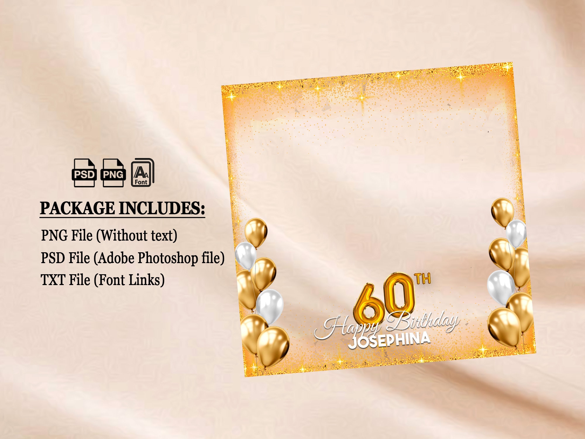 60th Birthday Party 360 Photo Booth Overlay 360booth Overlay 360 ...