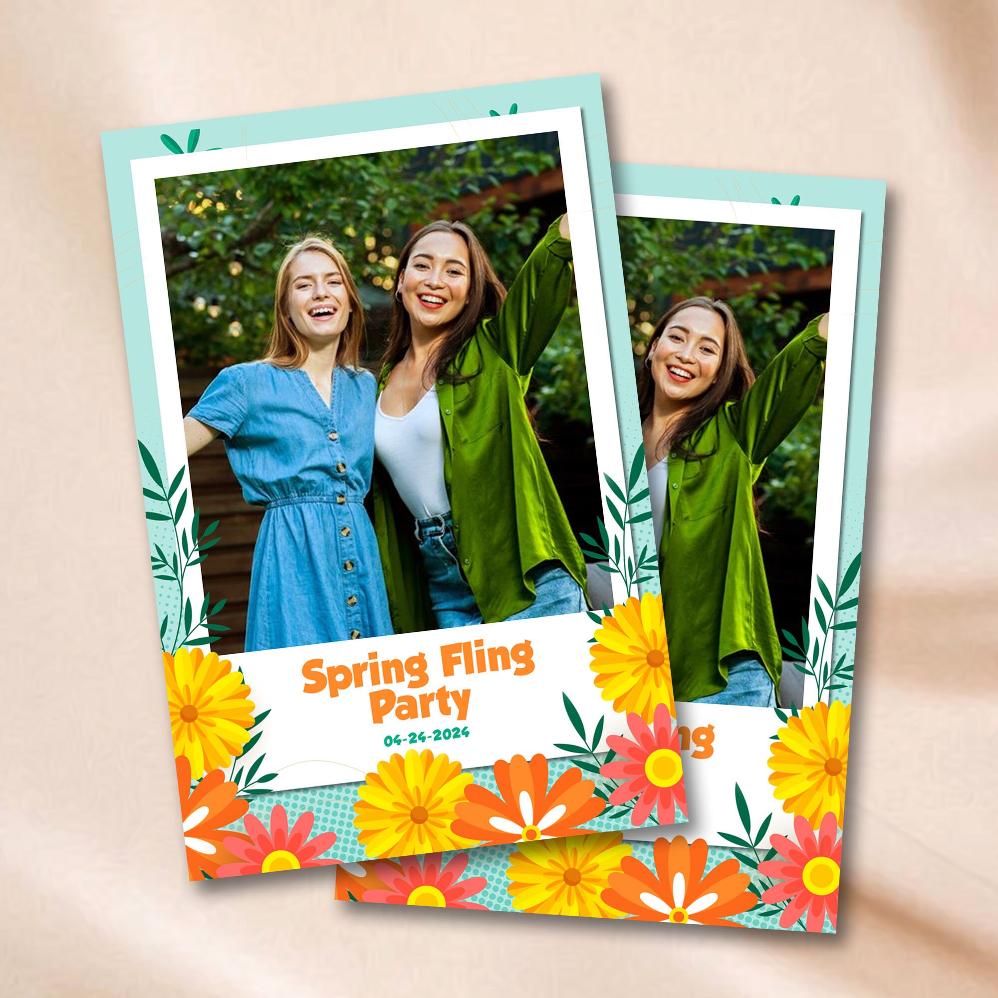 Spring Fling Photobooth Template Spring Party Photo Booth Template 4x6 ...