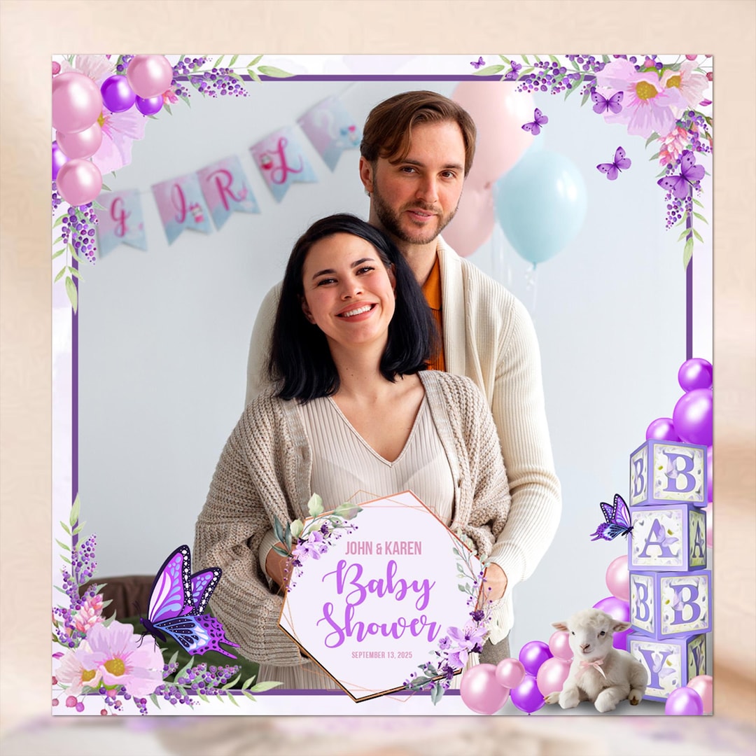 Baby Shower 360 Photo Booth Overlay Baby Announcement 360 Photobooth ...