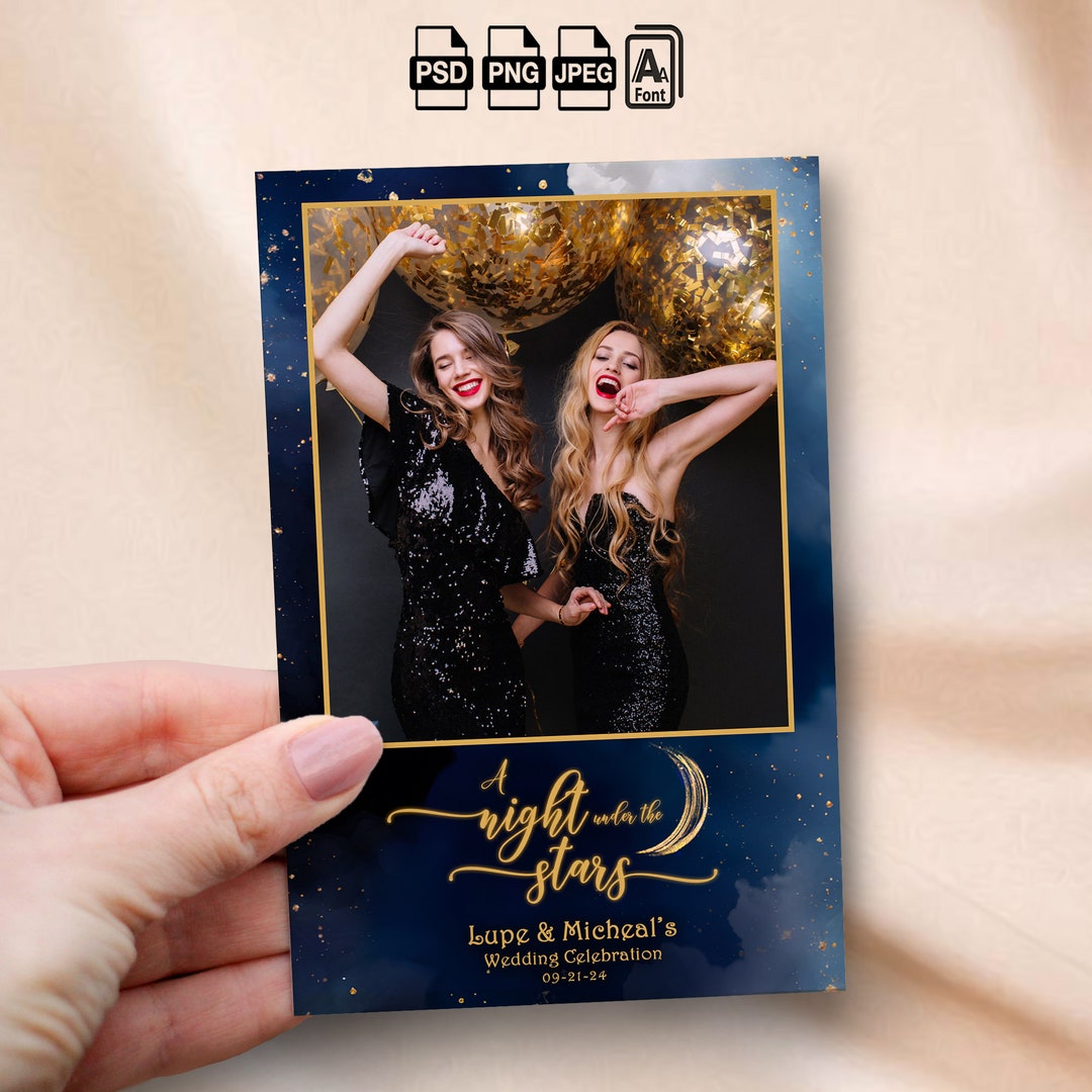 Starry Night Photobooth Template A Night Under the Stars Photo Booth ...