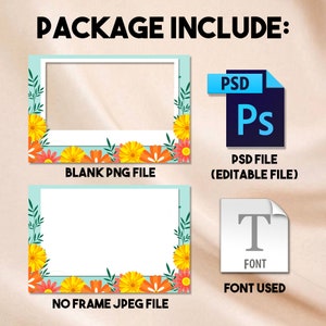 Spring Fling Photobooth Template Spring Party Photo Booth Overlay 4x6 ...