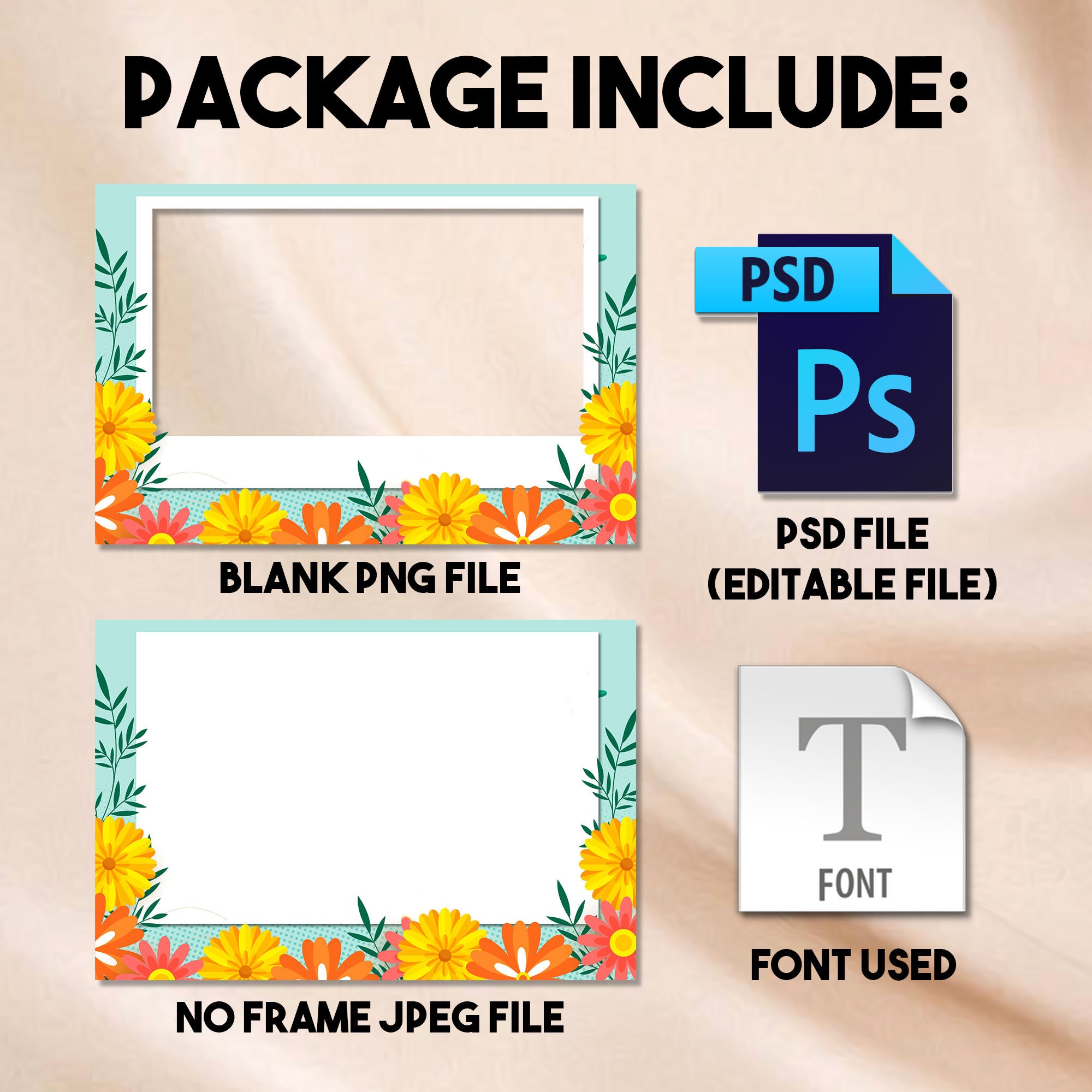 Spring Fling Photobooth Template Spring Party Photo Booth Overlay 4x6 ...