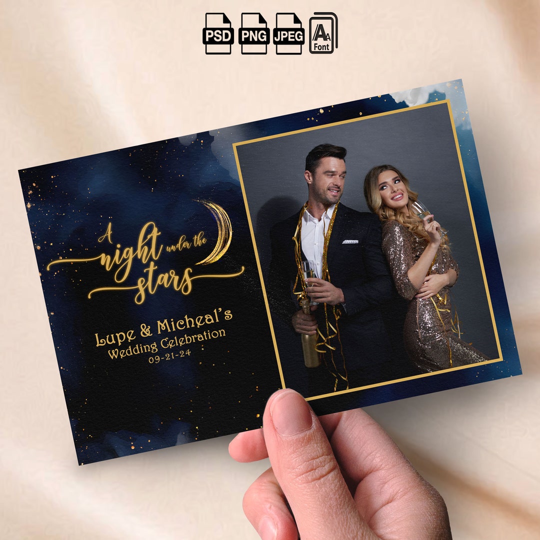 Starry Night Photobooth Template A Night Under the Stars Photo Booth ...