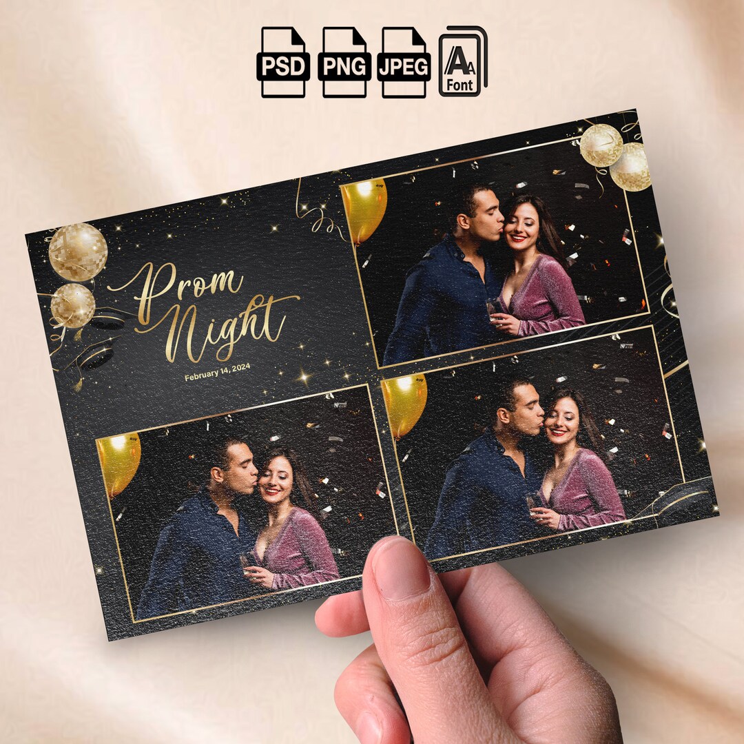 Graduation Photobooth Template Prom Night Photo Booth Stylish Elegant ...