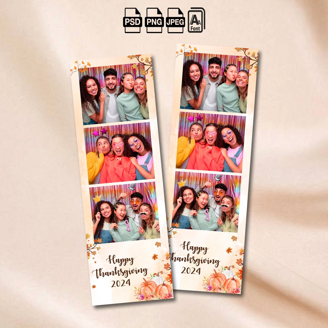 Thanksgiving Photobooth Template Autumn Wedding Photo Booth Template ...