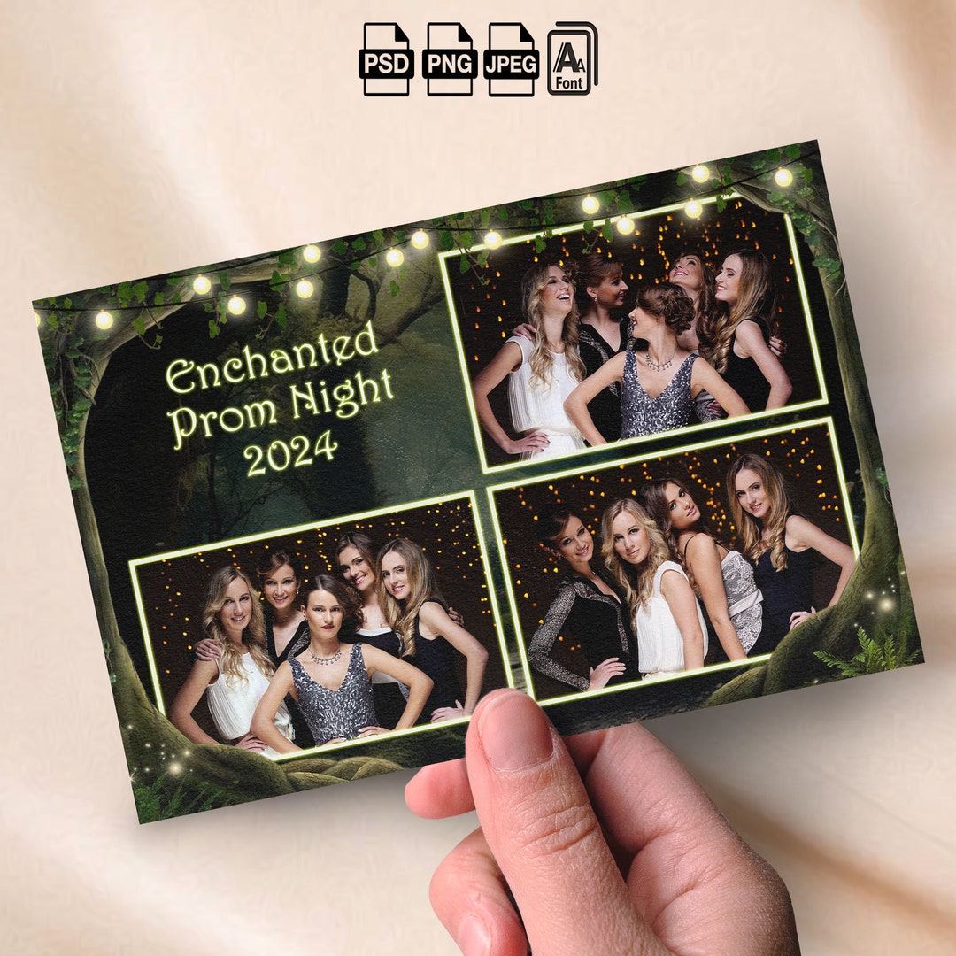 Enchanted Forest Photobooth Template Prom Night Photo Booth Template ...
