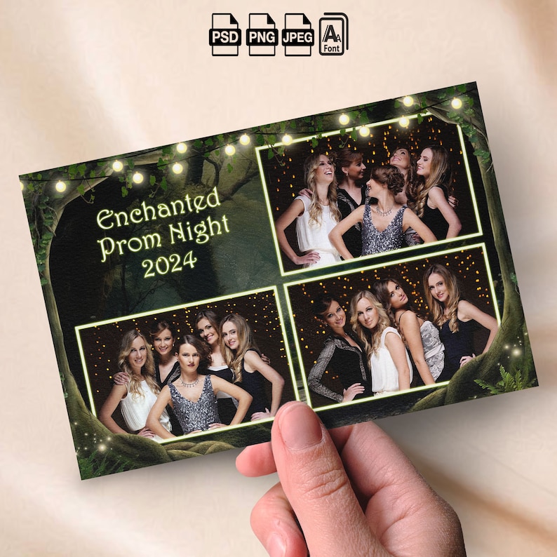 Enchanted Forest Photobooth Template Prom Night Photo Booth Template ...
