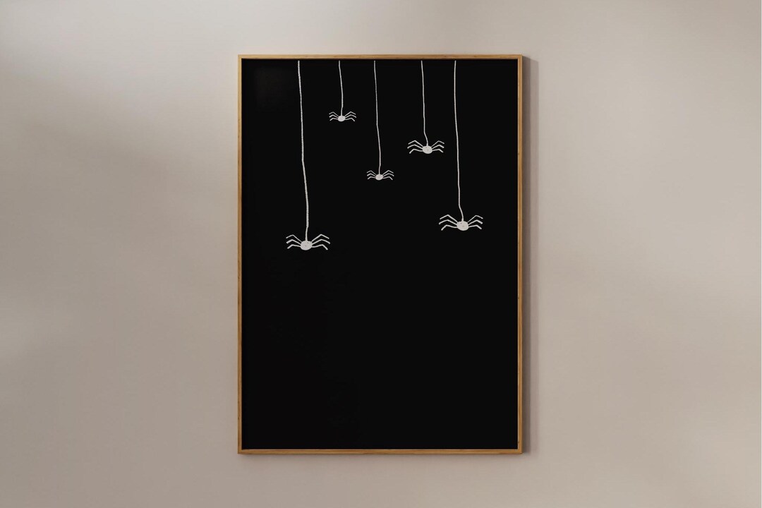 Spider Wall Art, Halloween Spider Wall Art, Trendy Halloween Print ...