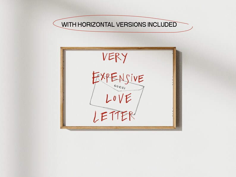 Trendy Digital Art Love Letter Printable Valentine Decor Love Wall Art ...