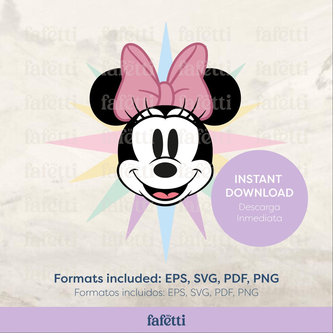 Minnie Mouse Wheel Logo, Disneyland, Retro, Theme Park, Digital File ...