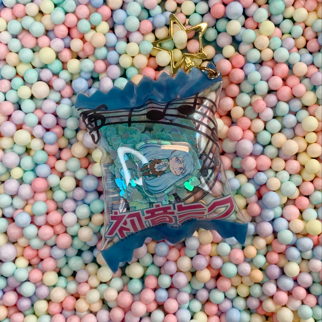 Hatsune Miku Candy Pack Kawaii Acrylic Anime Keychain - Etsy
