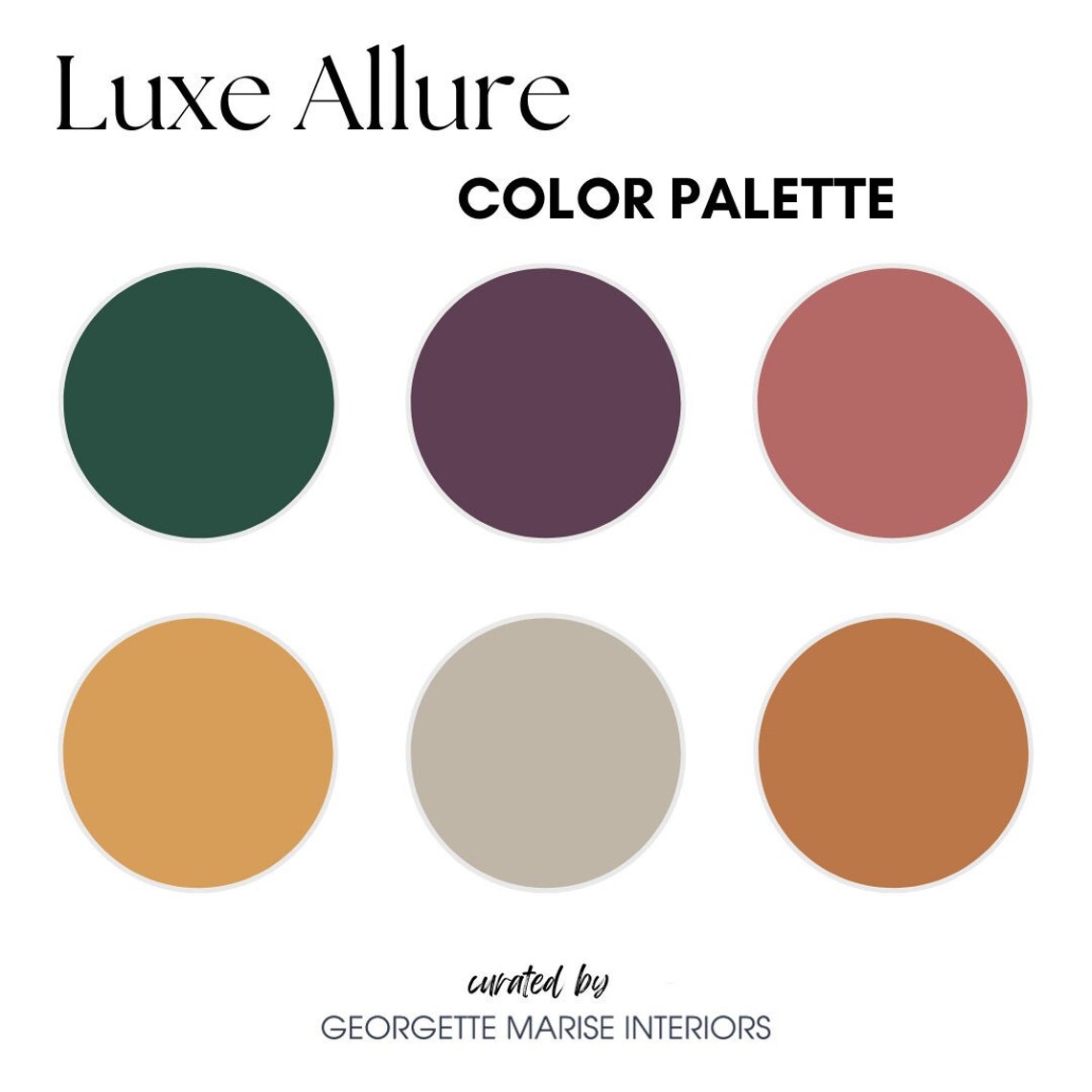 Luxe Allure Paint Color Palette - Etsy