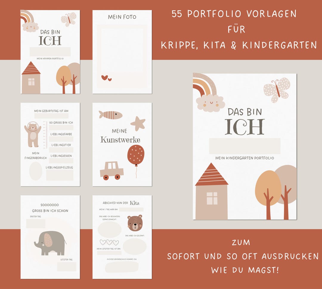 Kindergarten/daycare/crèche 55 Portfolio Templates Templates for ...