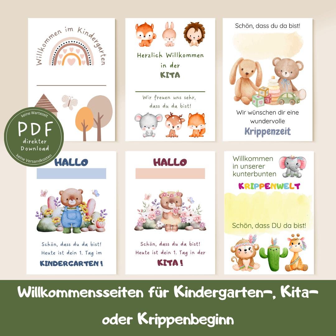 Welcome Template for Kindergarten, Day Care and Crèche | Poster ...