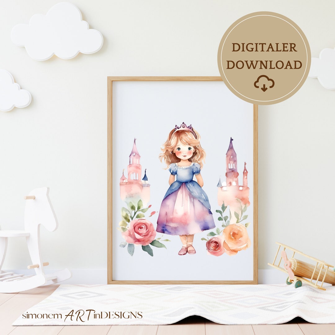 Nursery Poster Little Princess Printable Wall Art for Kids and Baby ...