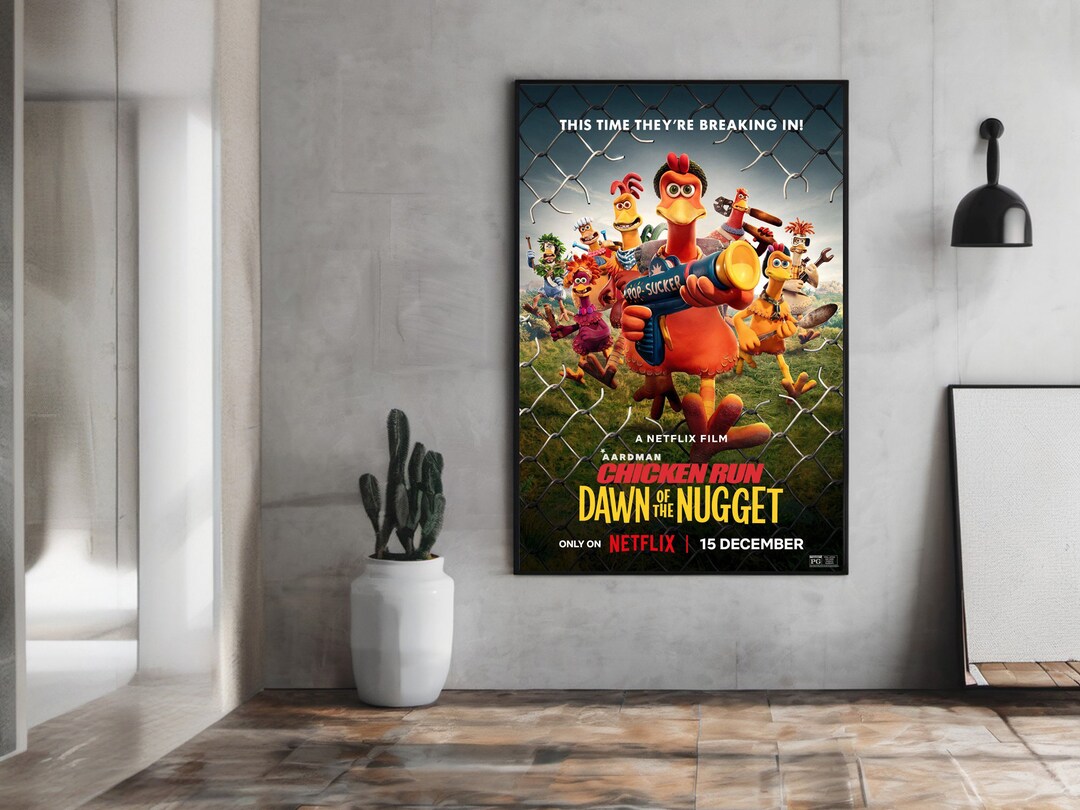 Chicken Run Dawn of the Nugget Movie Posters, Decorative Wall Art, TV ...