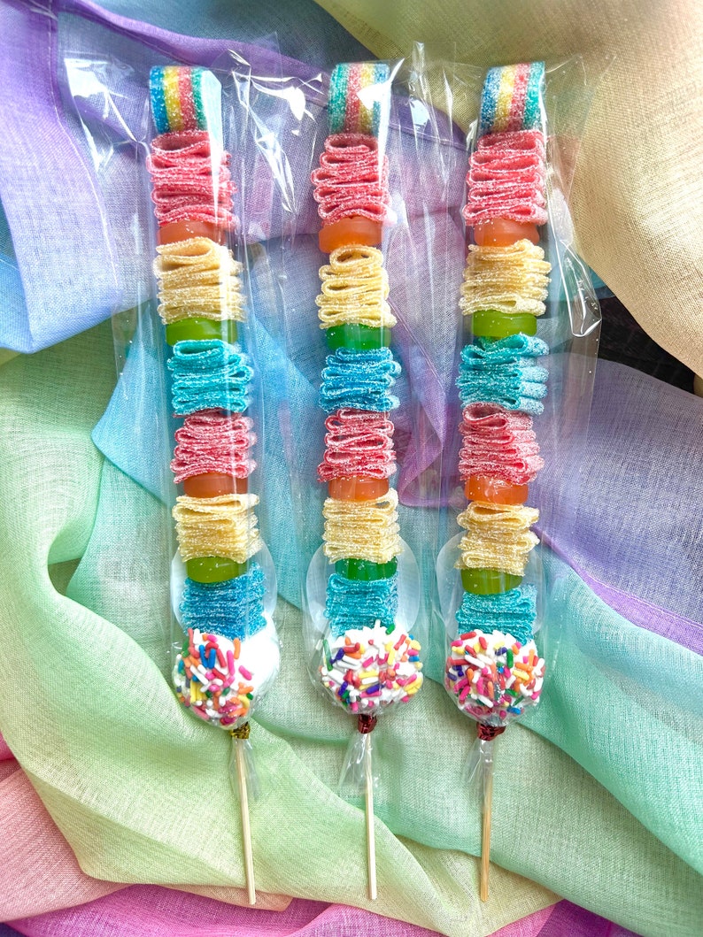 Pride Rainbow Party Favor Treat Sweet and Sour Candy Kabob - Etsy