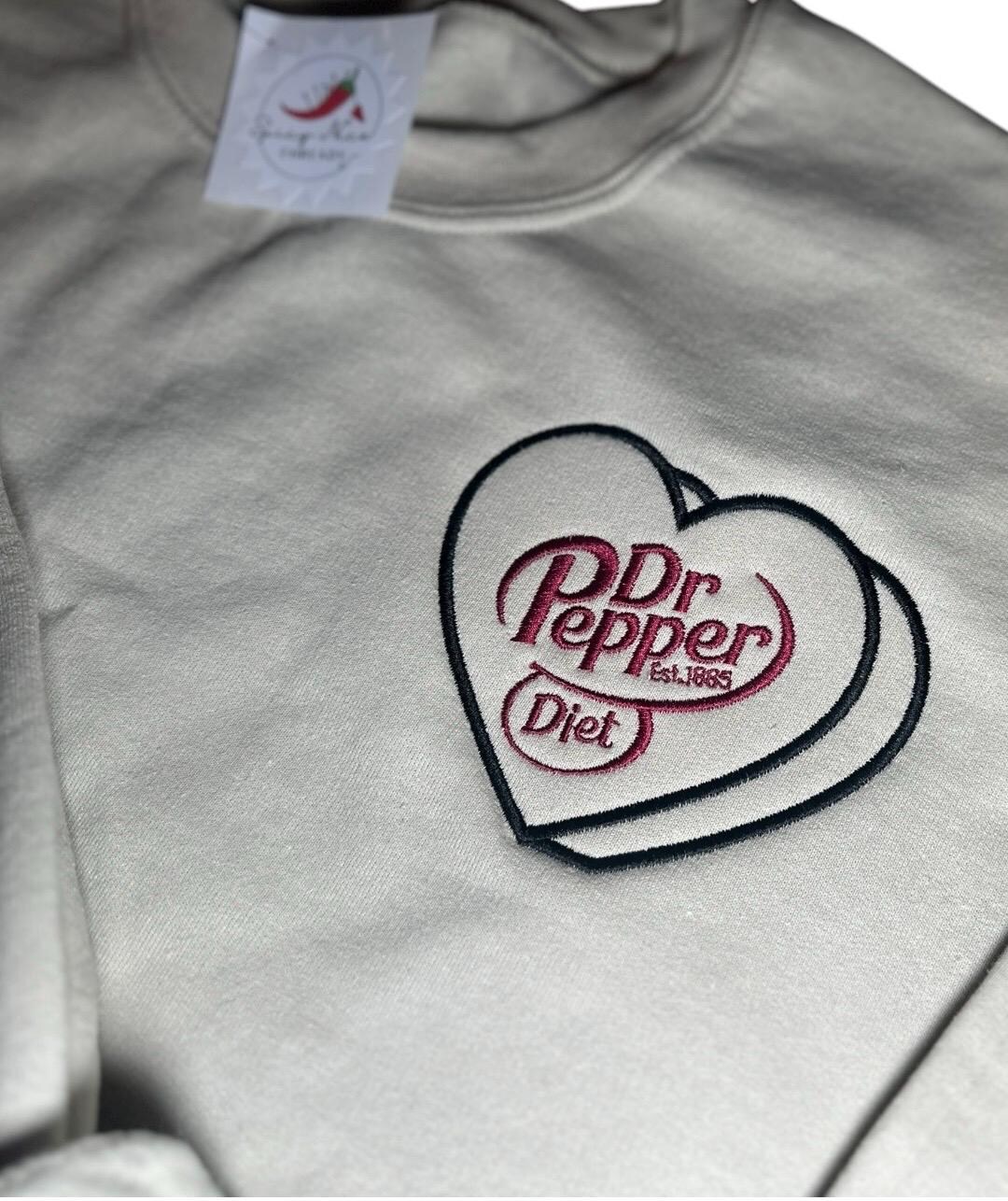 Diet Dr. Pepper Embroidered Crewneck | Gifts for Her | DDP Addict ...