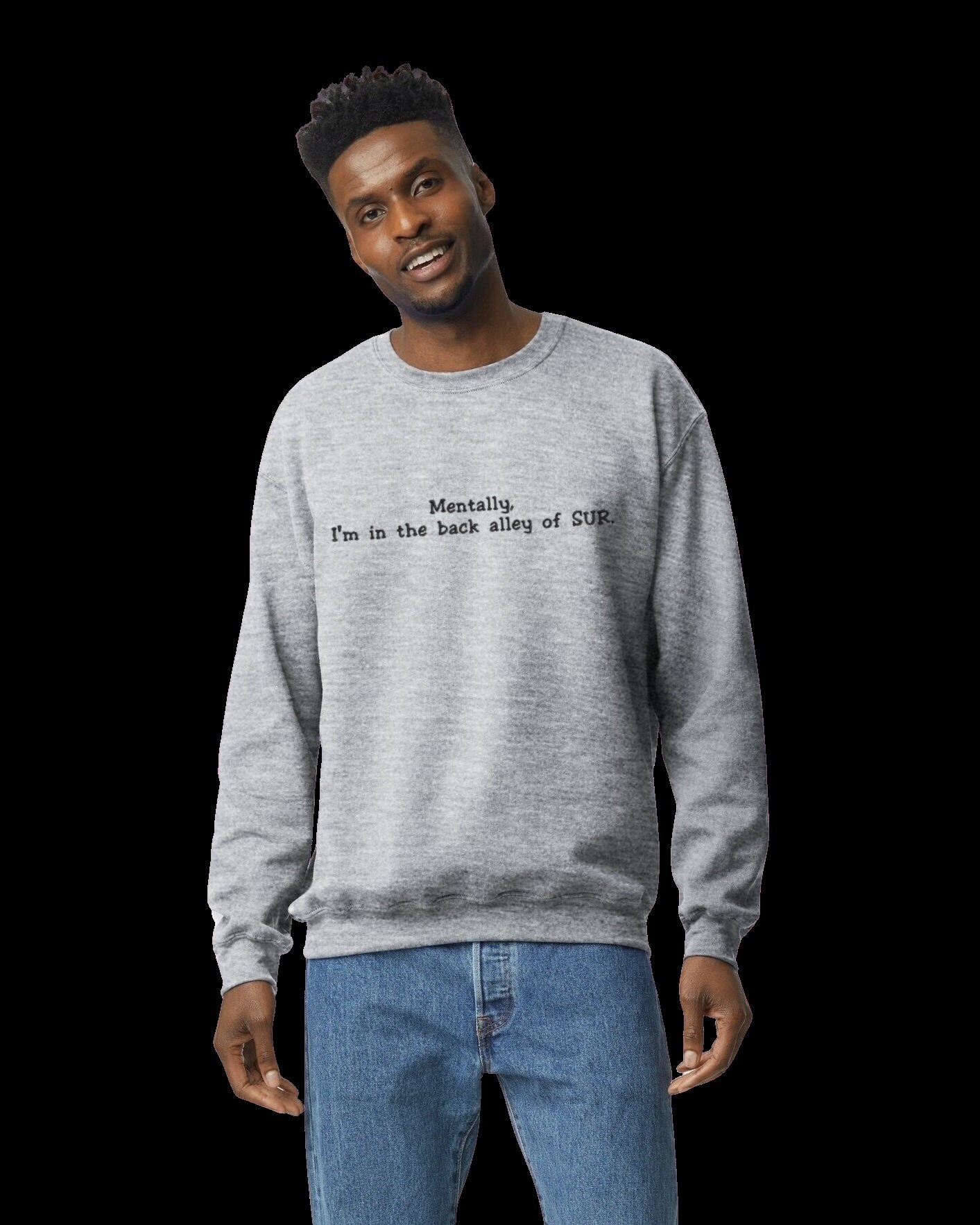 Mentally, I'm in the Back Alley at SUR Embroidered Sweatshirt ...