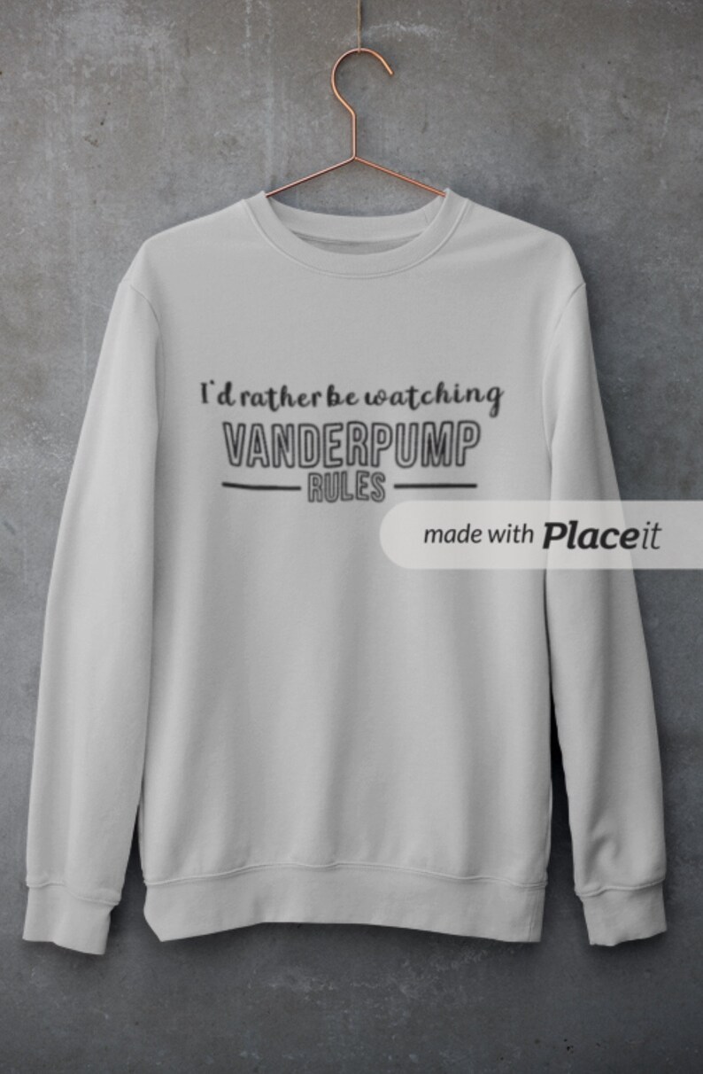 I'd Rather Be Watching Vanderpump Rules Embroidered Crewneck Vanderpump ...