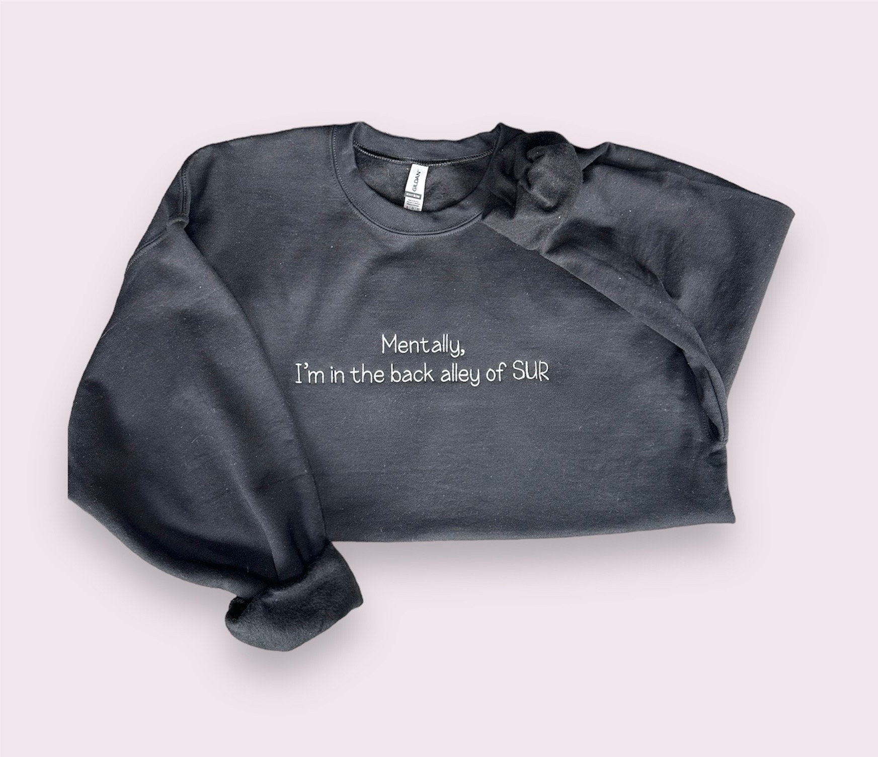 Mentally, I'm in the Back Alley at SUR Embroidered Sweatshirt ...