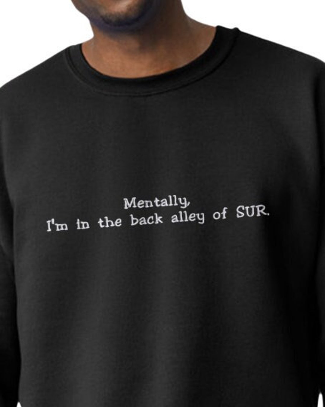 Mentally, I'm in the Back Alley at SUR Embroidered Sweatshirt ...