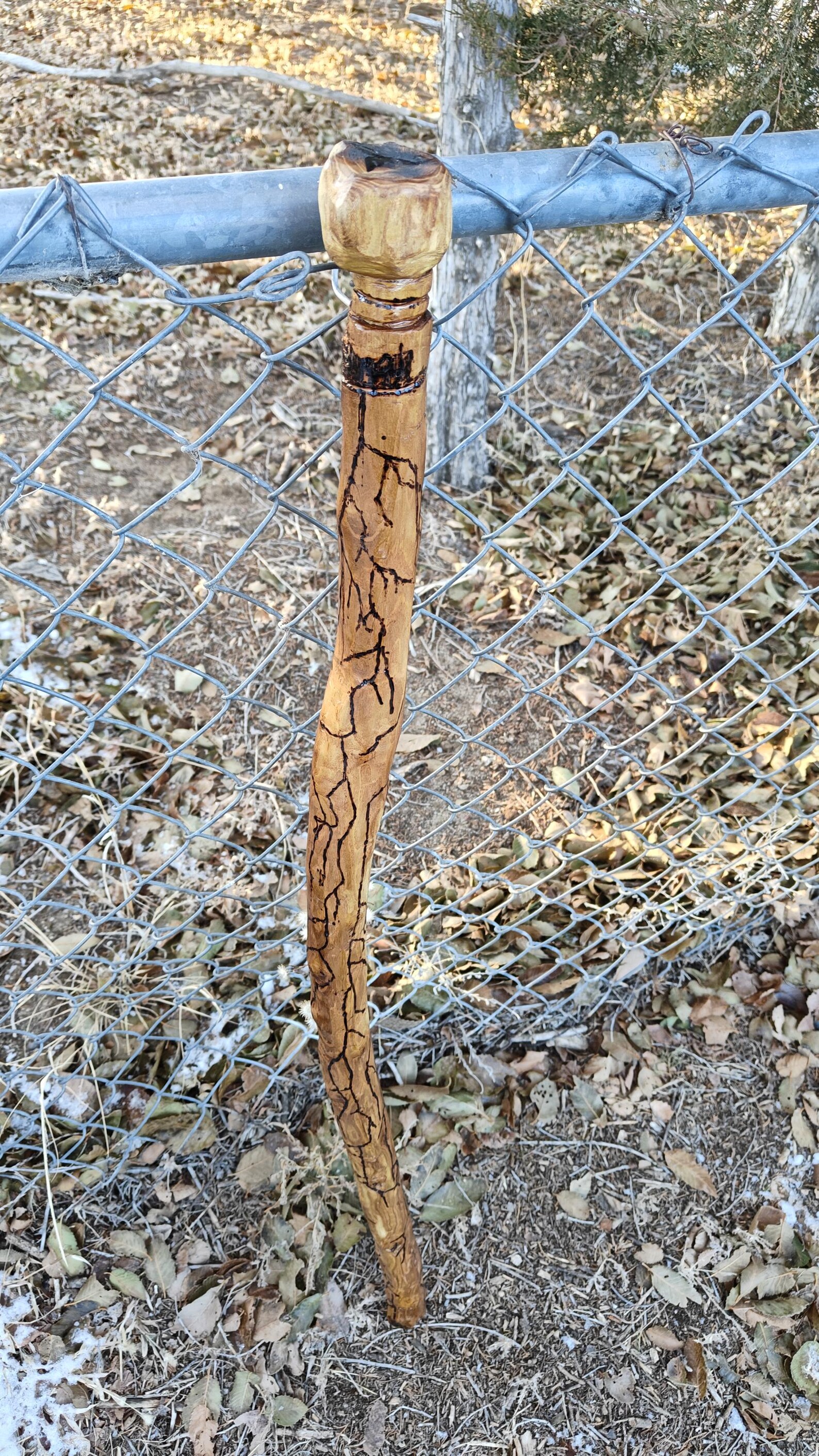 Hand Made Lighting Bolt Walking Cane Walking Stick Art Design Hand ...