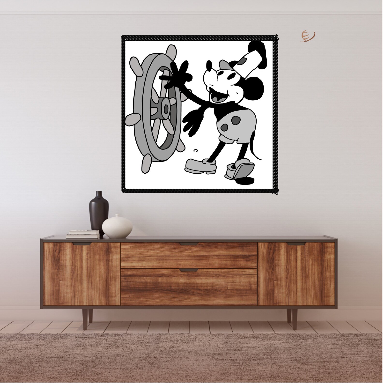 Mickey Prints Steamboat Willie Steamboat Willie Home Decor / Steamboat ...