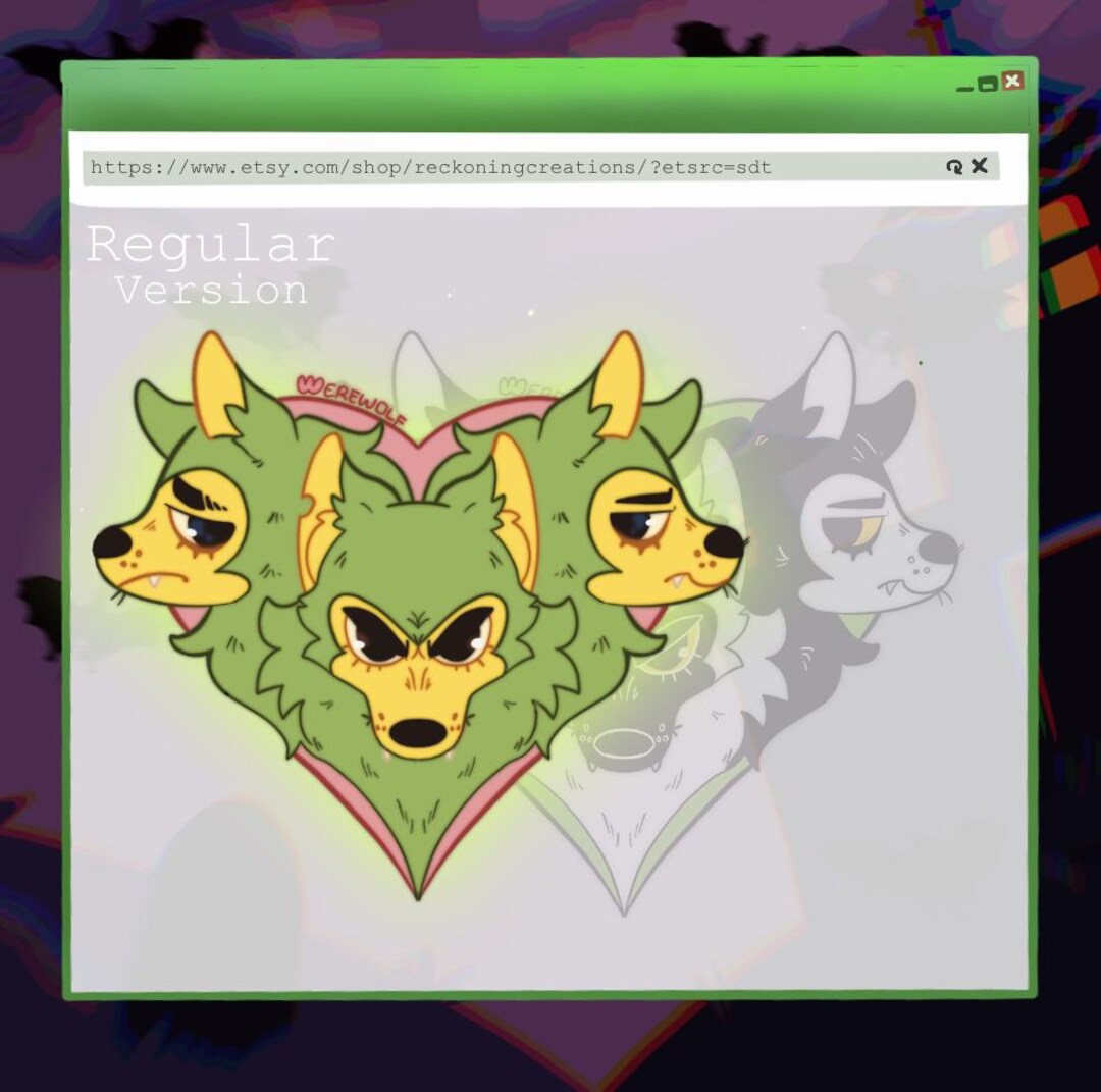 Spooky Cerberus Werewolf Y2K 4 Inch Sticker - Etsy