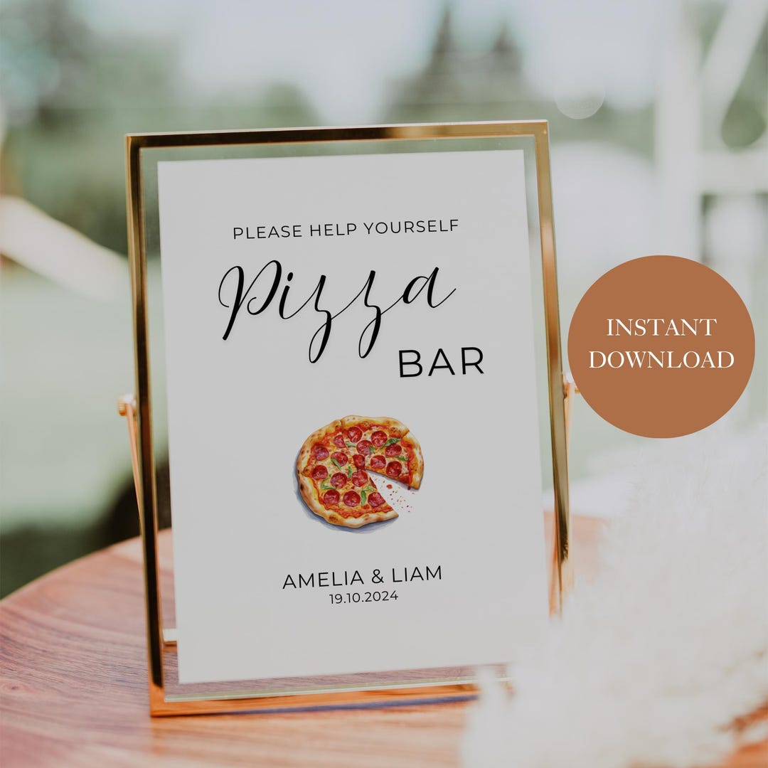 Pizza Bar Sign, Snack Bar, Late Night Snacks, Grazing Table, Minimalist ...