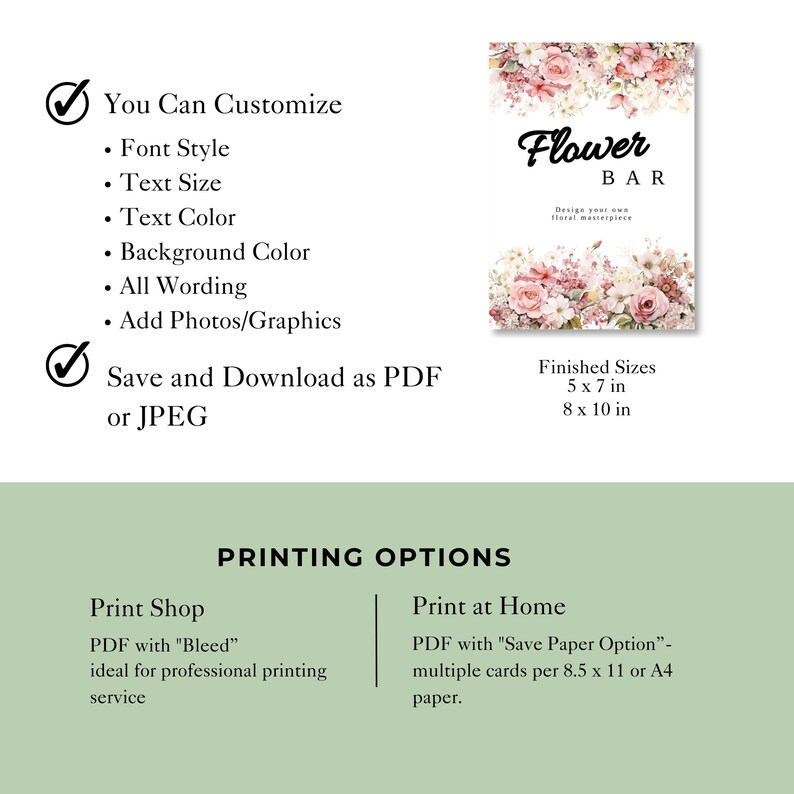 Pink Floral Love in Full Bloom Sign, Bouquet Bar Sign, Make a Bouquet ...