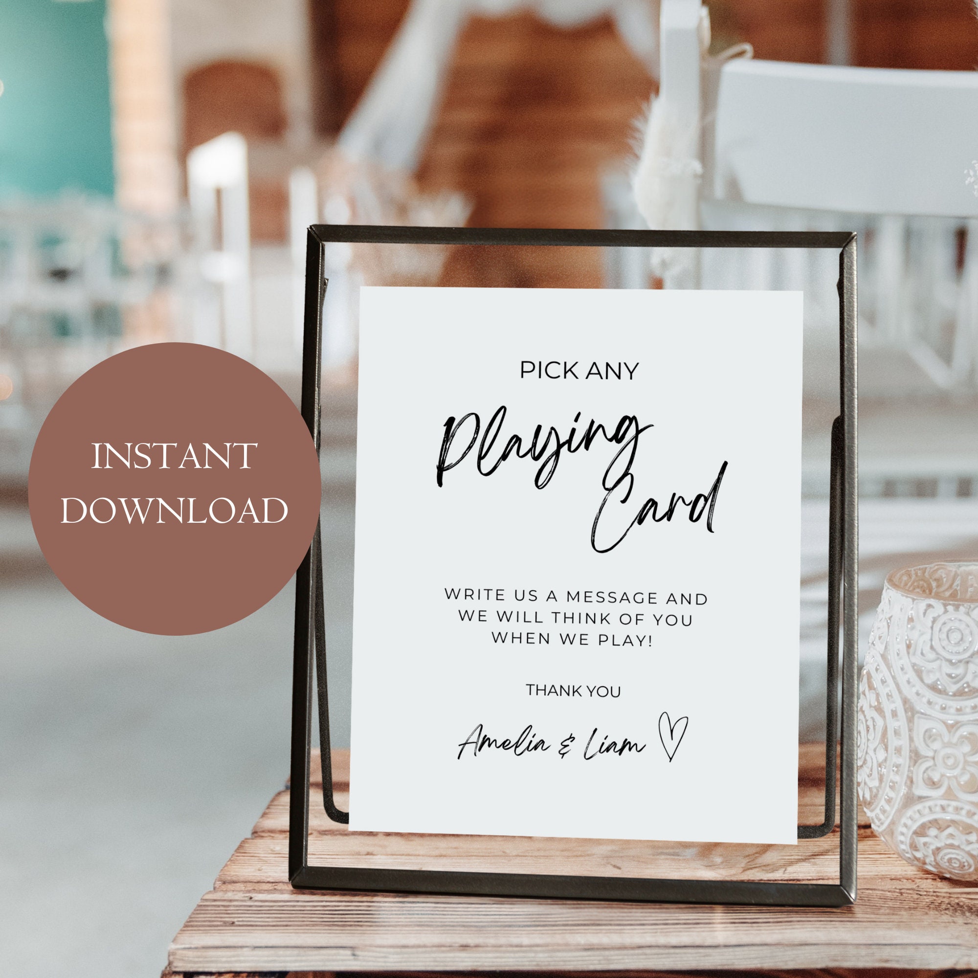 Playing Card Guest Book, Please Sign Our Guest Book, Pick a Card Any ...