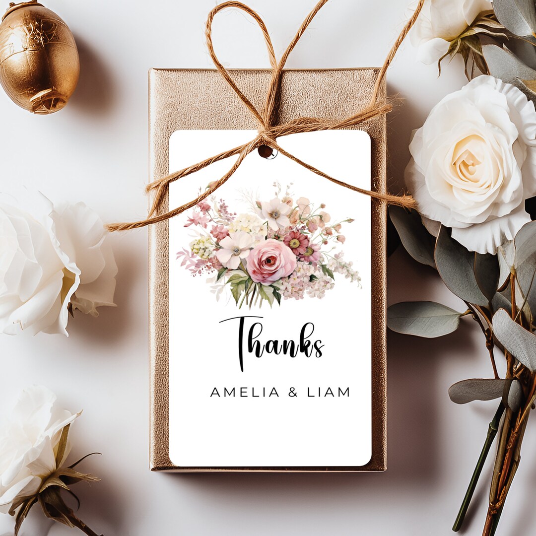 Thank You Tag Template | Party Gift Label | Gift Tag | Thank You Card ...