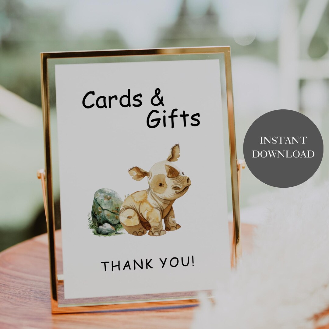 Hippo Birthday Cards & Gifts Sign, Hippopotamus Wildlife Bday Party ...