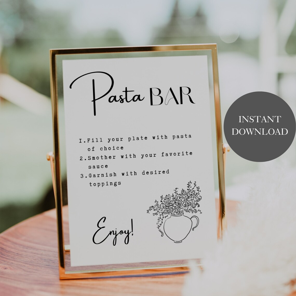 Pasta Bar Sign, Italian Themed Wedding, Dinner Party, La Dolce Vita ...